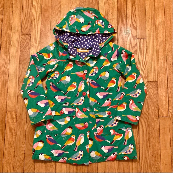 Mini Boden | Jackets & Coats | Mini Boden Bird Print Hooded Rain Coat ...